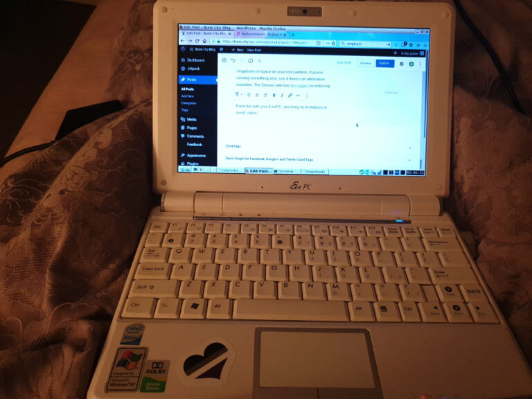 Using an EeePC in 2019 – Bune City Blog